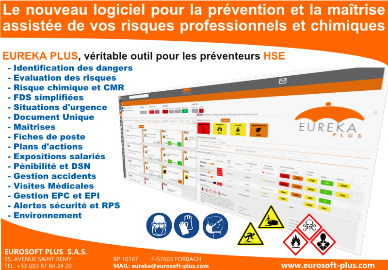EUREKA PLUS, la solution passerelle entre le Risque Chimique et le ...