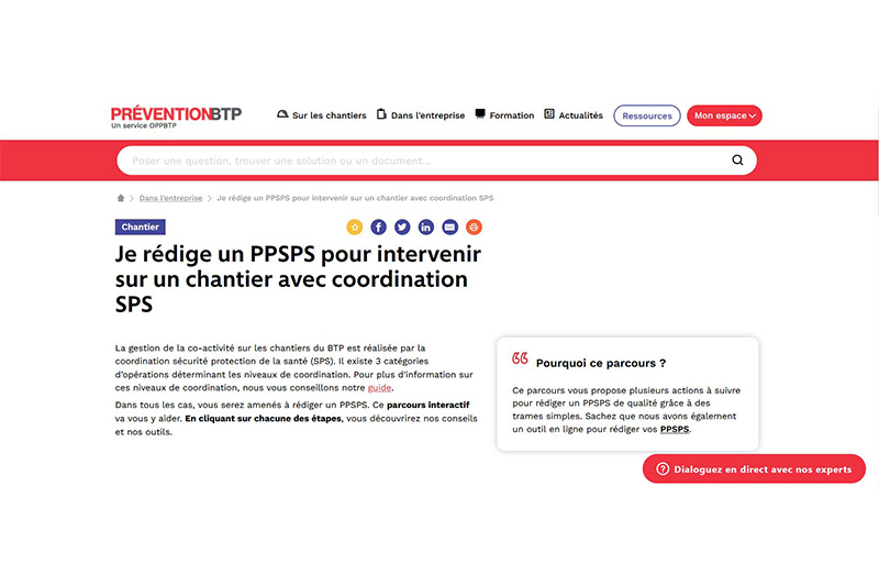 L’OPPBTP vous aide à rédiger votre PPSPS - Santé & Sécurité au Travail ...